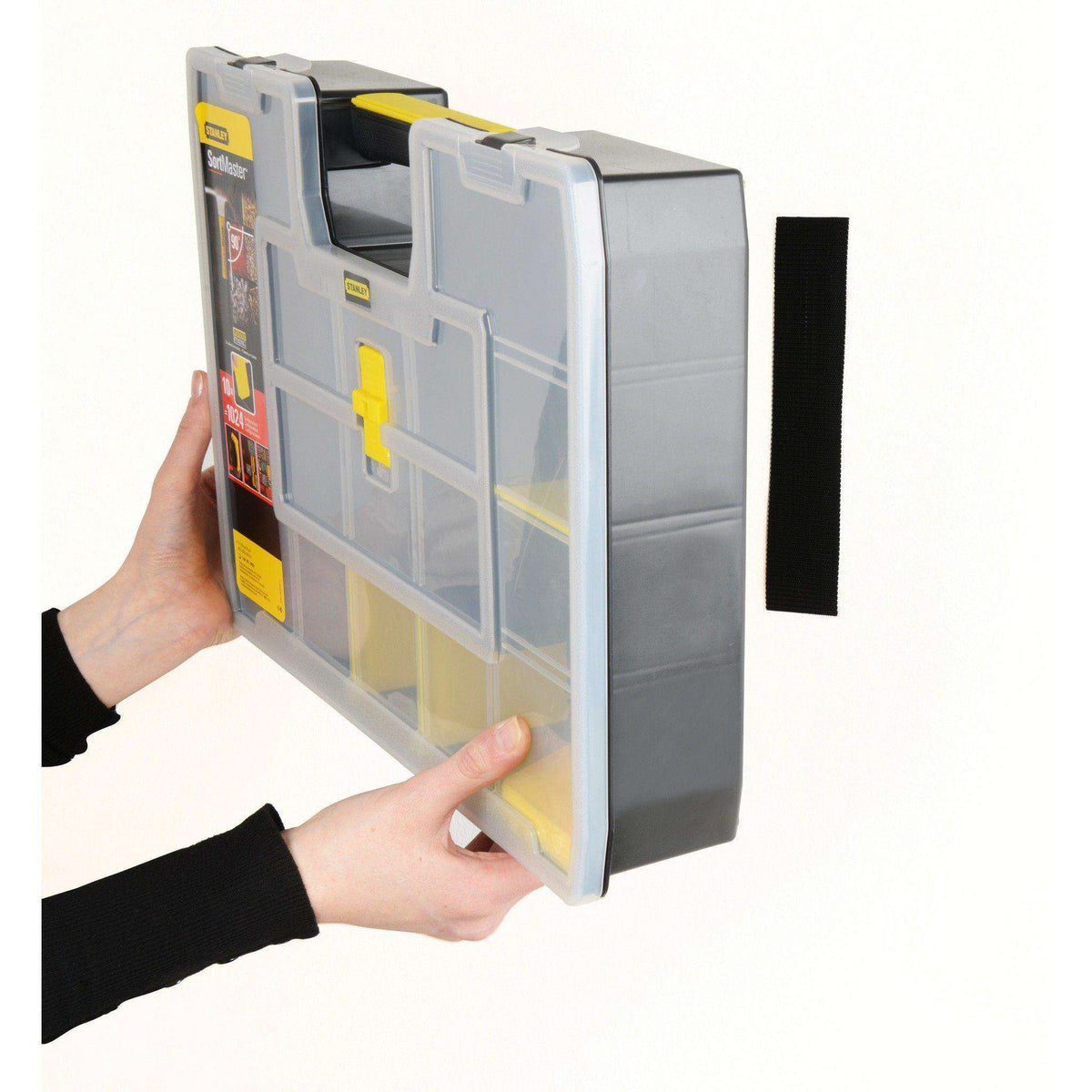 VELCRO® Brand Heavy Duty Stick On Strips Black (Pack of 2) | VELCRO® Brand